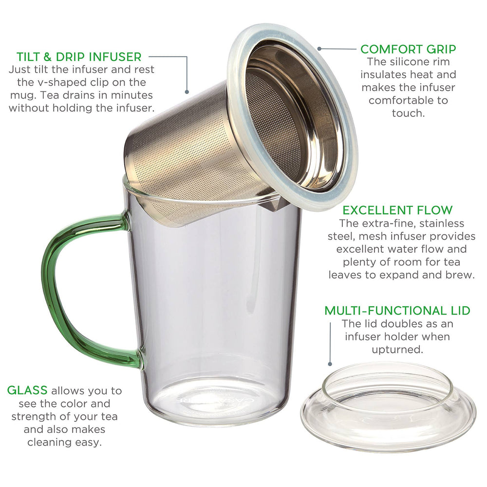 Glass Tea Infuser Mug – Miss Tea